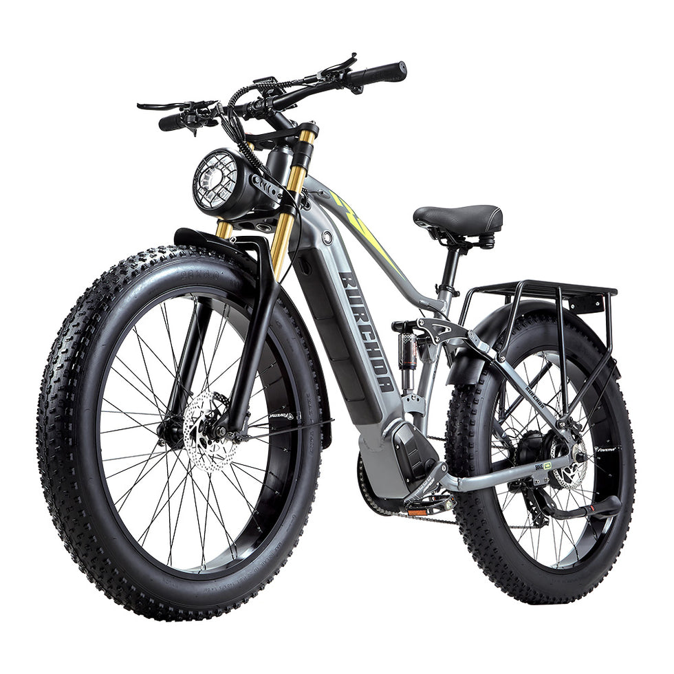 Burchda RX80 Fat Tire Mountain Electric Bike for Adults, 32 MPH Full ...