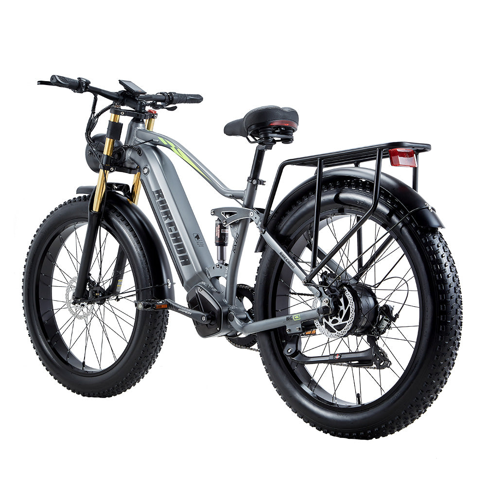 Burchda RX80 Fat Tire Mountain Electric Bike for Adults, 32 MPH Full ...