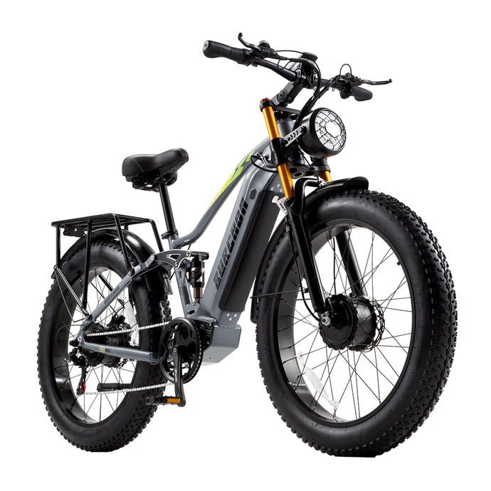 Burchda RX80 Fat Tire Mountain Electric Bike for Adults, 32 MPH Full ...
