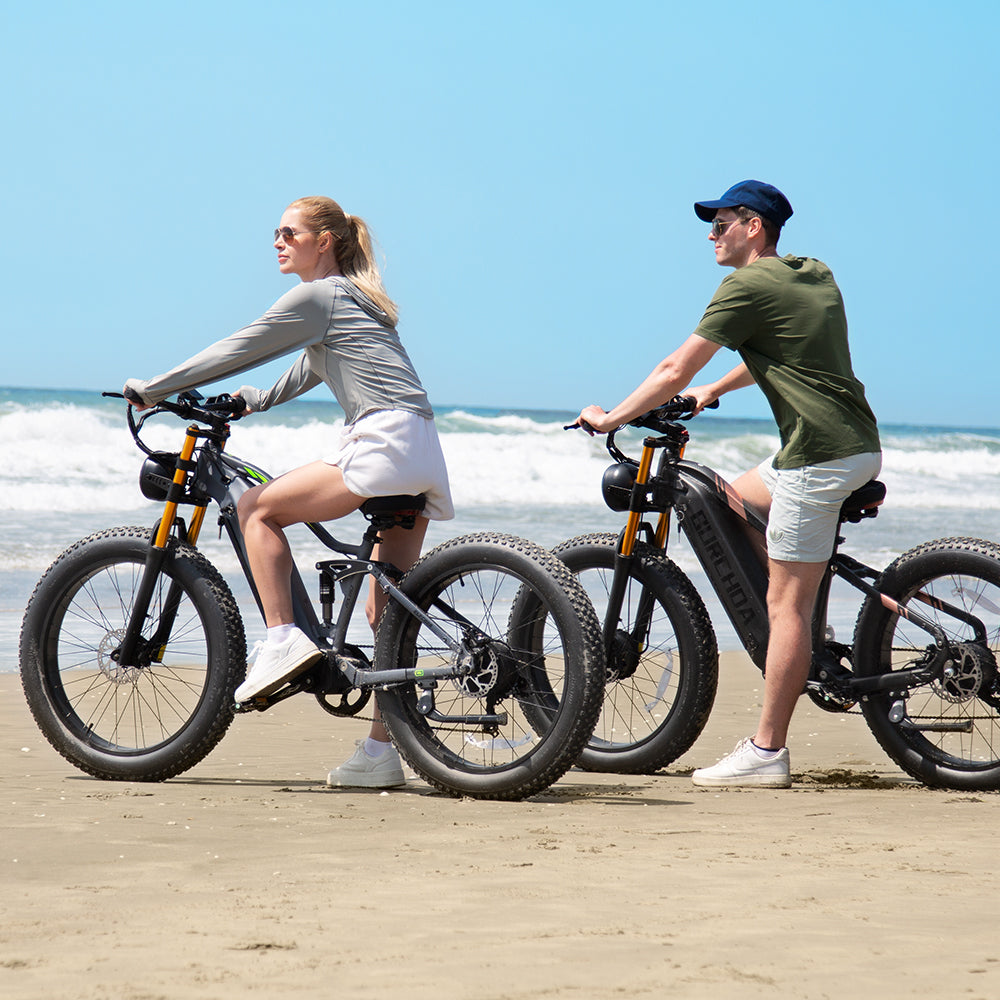 Burchda RX80 Fat Tire Mountain Electric Bike for Adults, 28MPH Full ...