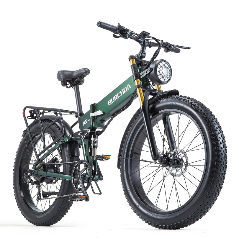 Burchda R5 Pro Folding E-Bike | 5000W Dual Motor, 40mph, 90-Mile Range ...