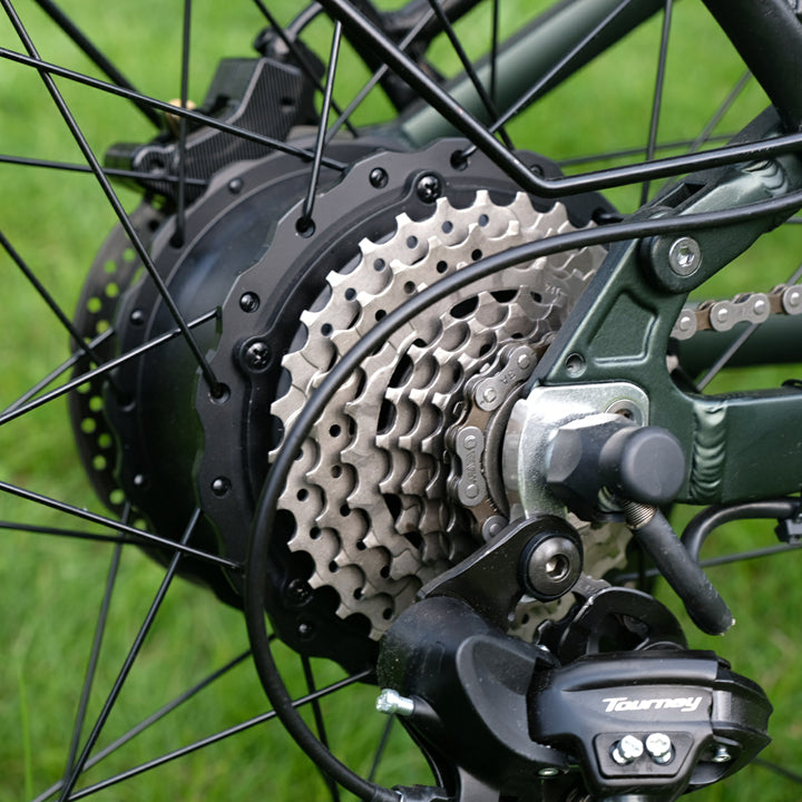 Burchda R5 Pro Folding Fat Tire Mountain Electric Bike MTB, Full ...