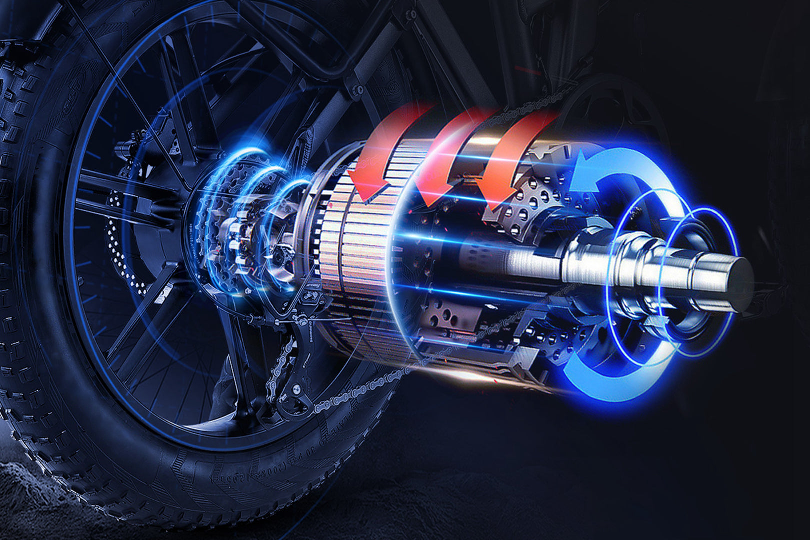 20Ah Fat Tire Folding Mountain Electric Bike MTB, Full Suspension Off ...