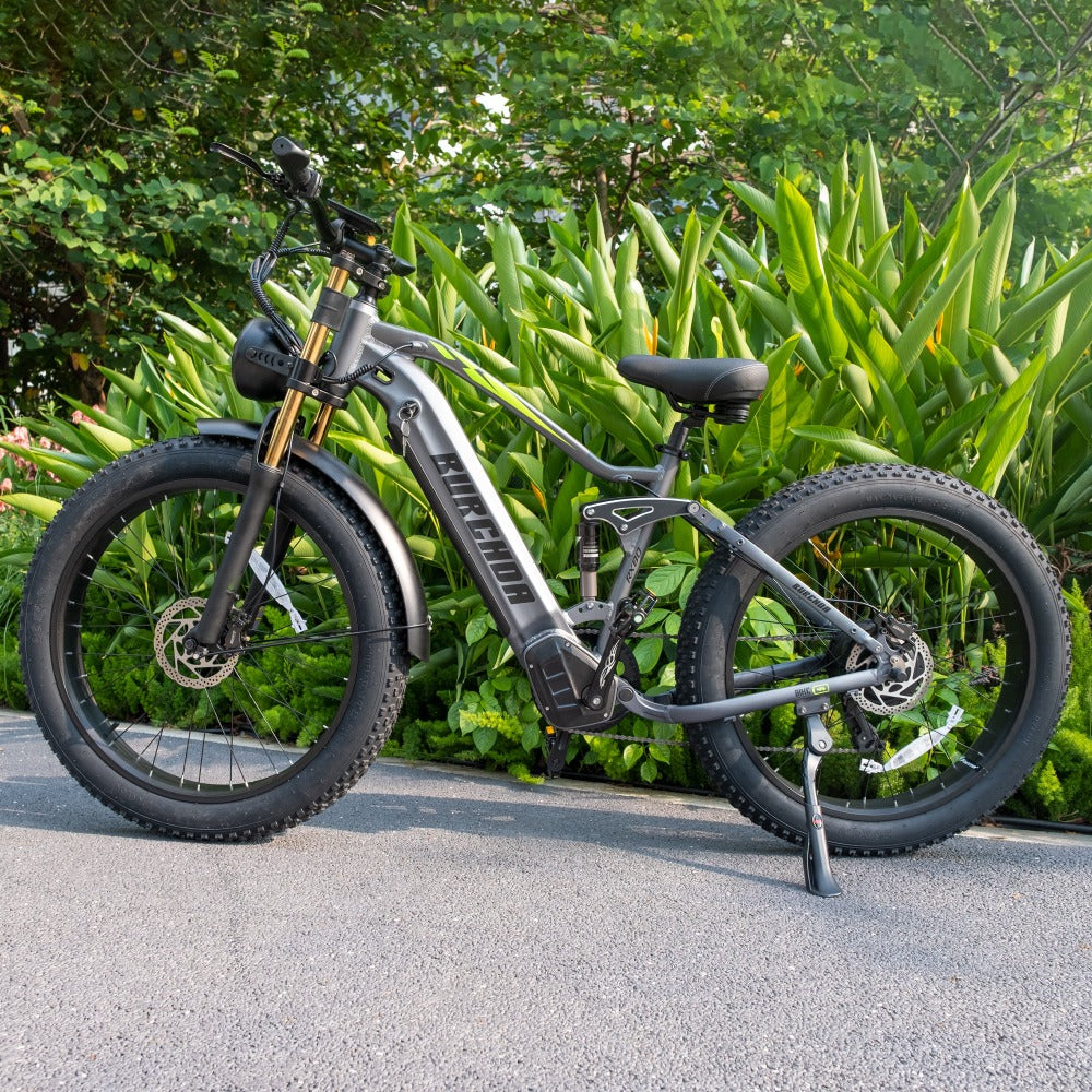 Fat Tire Mountain Electric Bike for Adults, 28MPH Full Suspension All ...